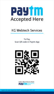 PayTM QR Code - KG WebTech Services